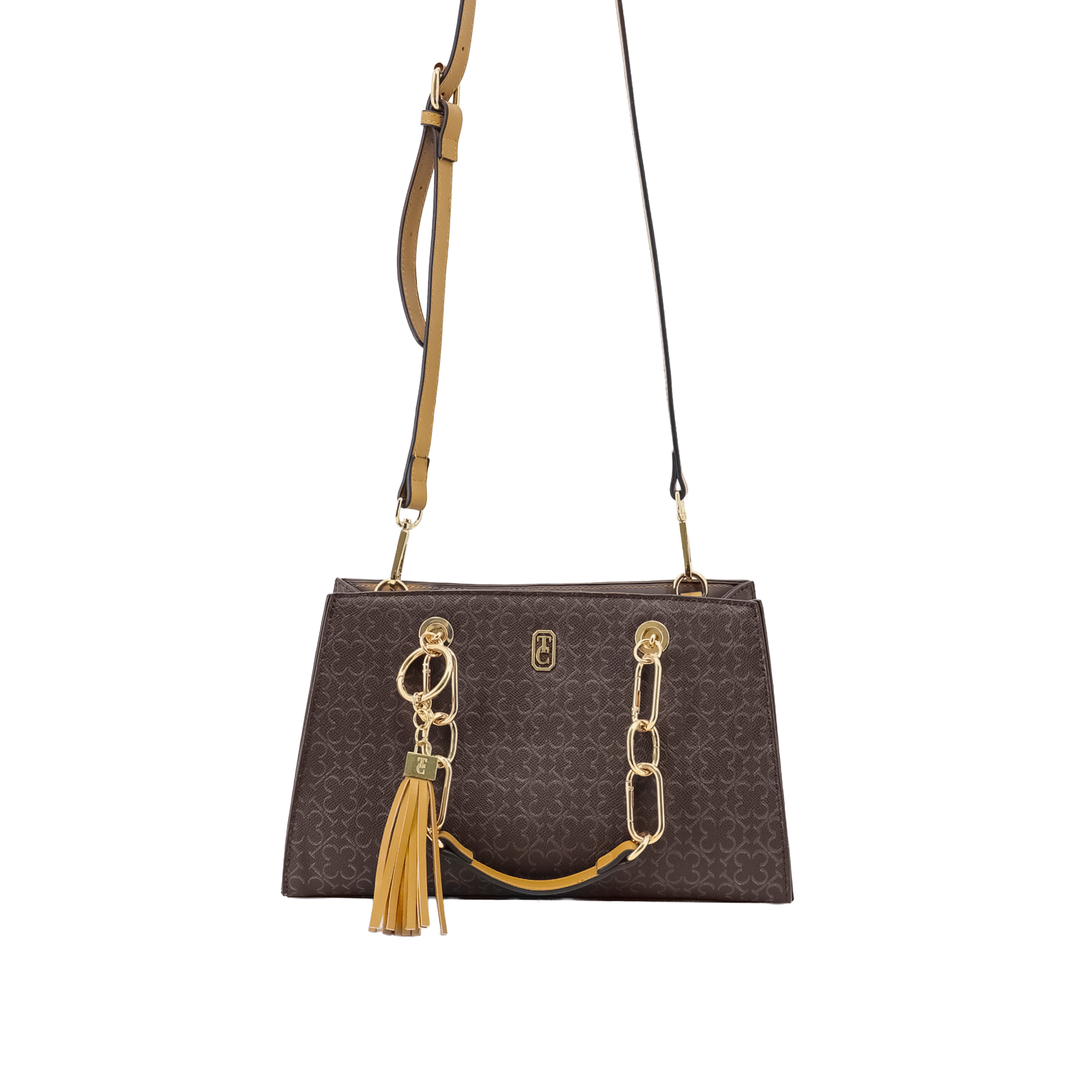 TC Monogram Handbag Mocha – NEW SUMMER 2025 – Tipperary Crystal