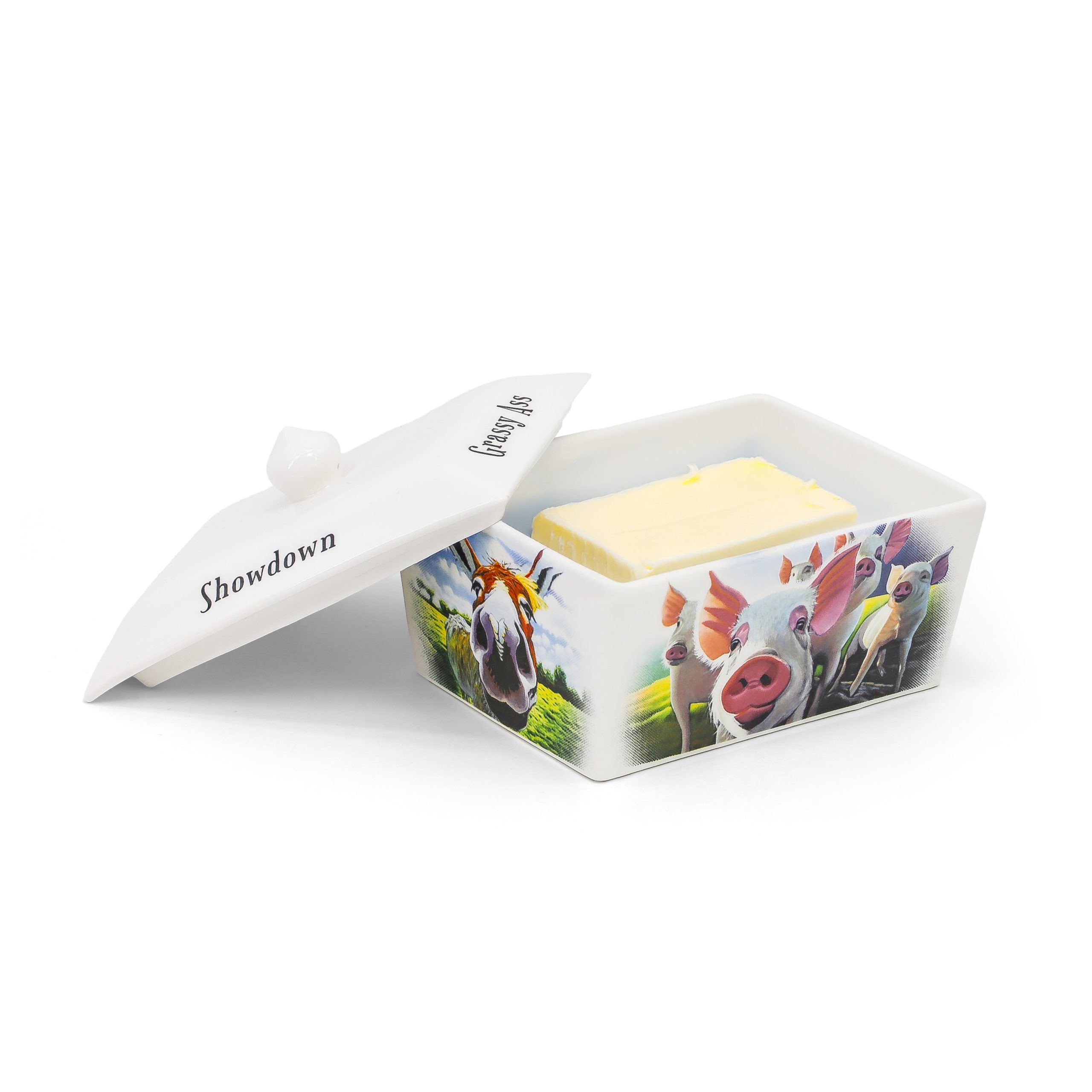 Eoin O’Connor Beyond the Herd – Butter Dish – NEW 2025 – Tipperary Crystal